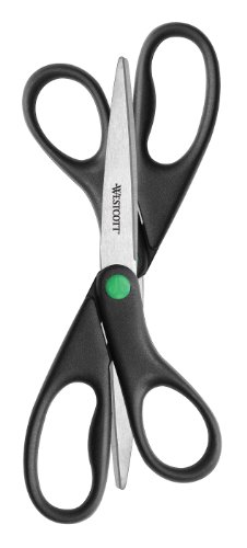 Westcott 15179 8-Inch KleenEarth Recycled Scissors for Office and Home, Black, 2 Pack