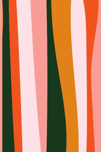 Notebook: Vintage Color Stripes Notebook | Rainbow Composition Notebook | - 6 x 9 - College Ruled 120 Pages