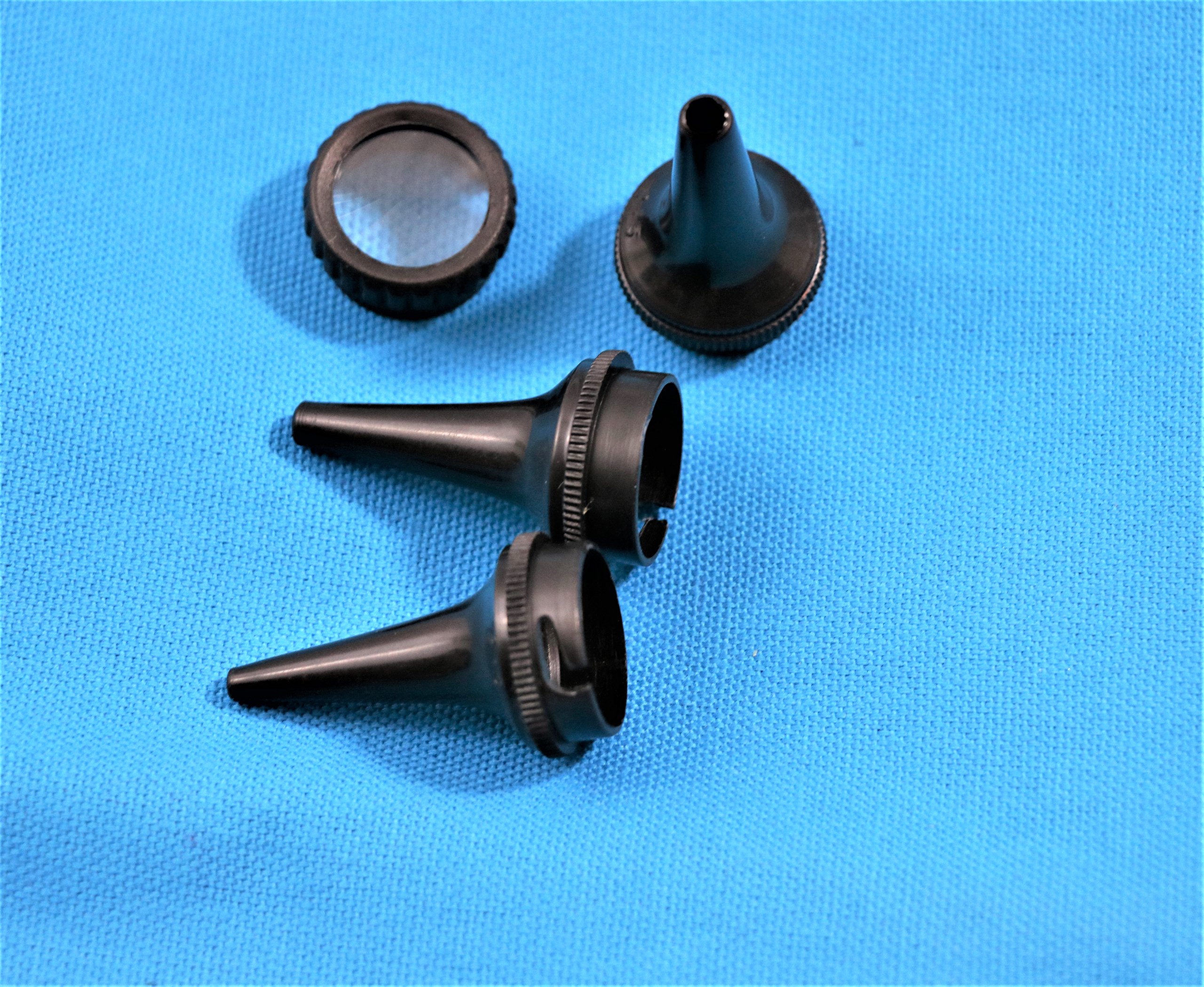 New Premium Grade Set of 3 Reusable Otoscope Specula ! 2.5MM 3.5MM& 4.5MM + 1 Free Lens