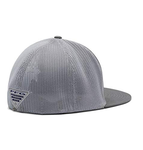 Columbia Unisex Pfg Mesh™ Flat Brim Ball Cap, Titanium, Fish Flag, Large/X-Large