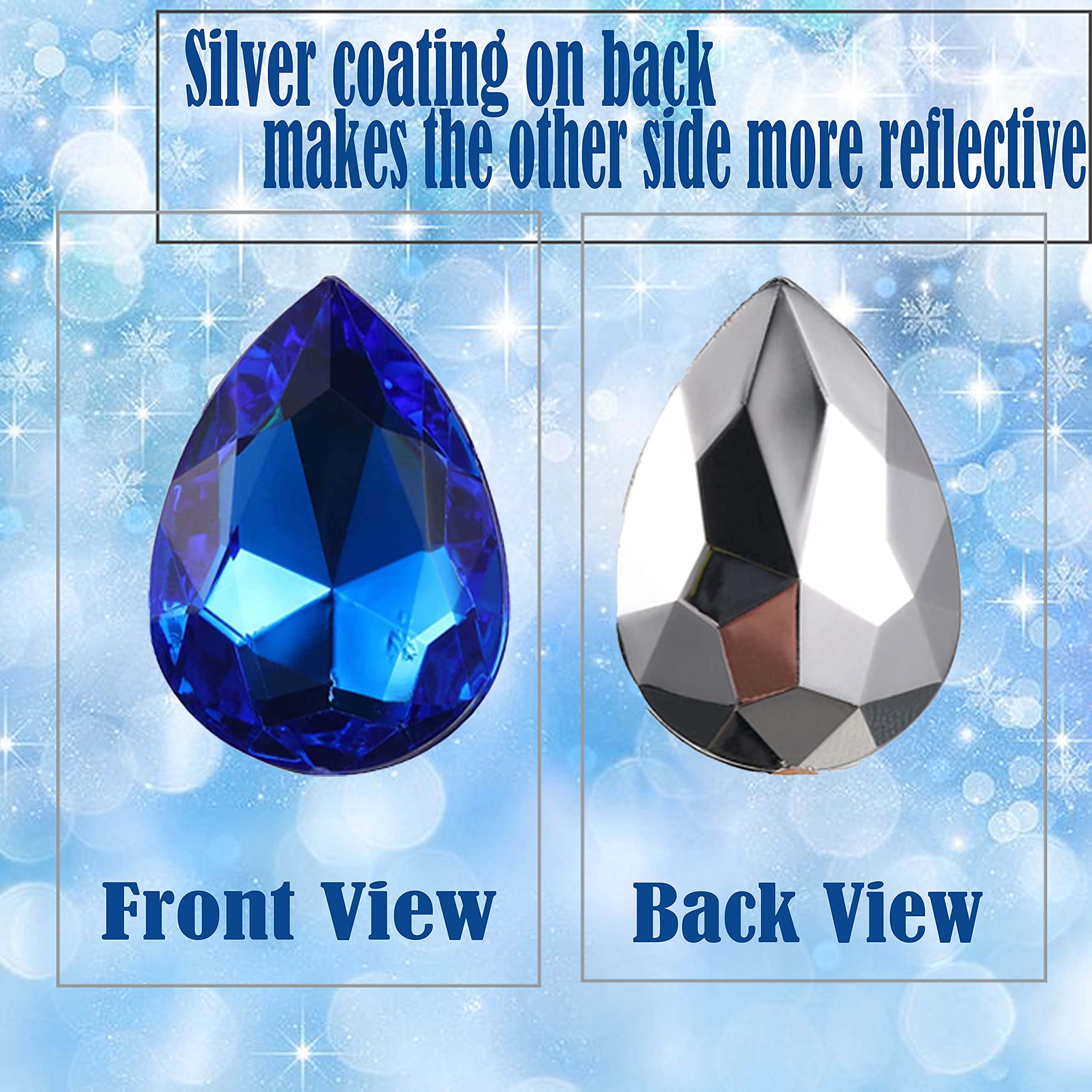 RICHNESS Pirate Treasure Jewels Jumbo Bling Diamonds Multi-Colored Treasure for Pirate Party Pack of 80pcs