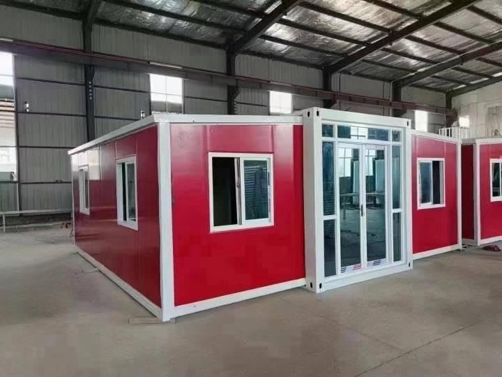 Mahar Traders Expandable Tiny Mobile House to Live in, Foldable Prefabricated Home, casas prefabricadas para Vivir, Fold up House with Restroom, 20FT Floor Plans, Red OR White