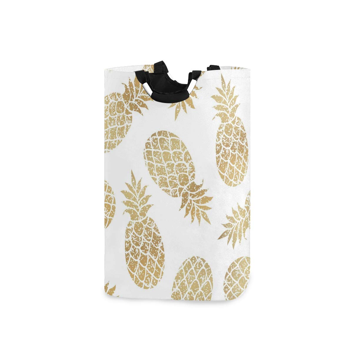 One Bear Pineapple Laundry Basket Christmas Tropical Fruit Foldable Large Laundry Hamper Bucket with Handles Collapsible Nursery Storage Bin for Kids Clothes Toy