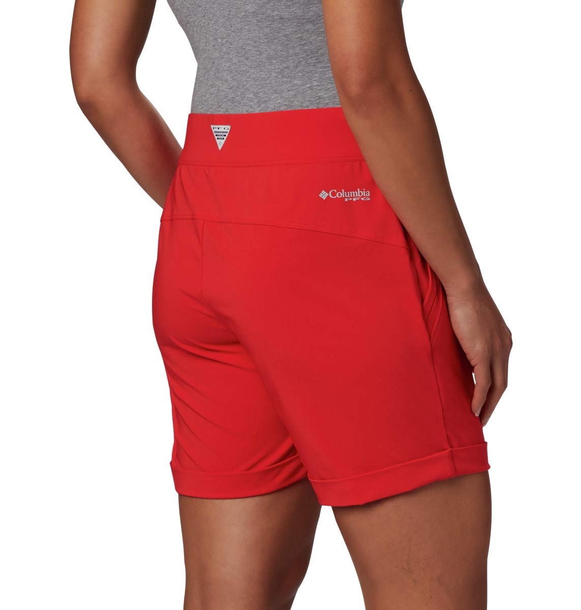 Columbia Women's Slack Water Woven Short, Red Lily, 3X x 8