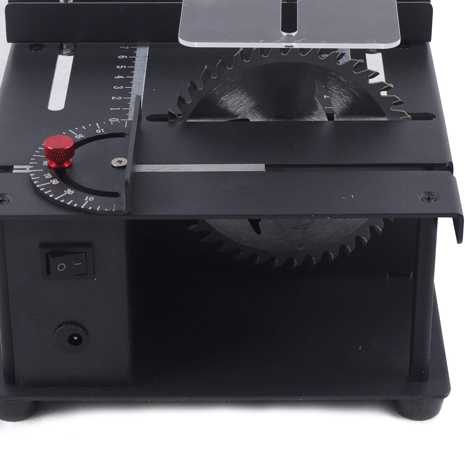 MARTEXBUY Mini Sliding Table Saw, Multifunctional Mini Tablesaw, Portable Electric Precision Table Saw, Woodworking DIY Cutting Bench Saw, Household for Metal Wood Plastic Cutting, Speed Adjustable