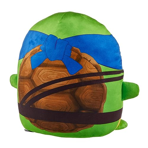 Mattel Teenage Mutant Ninja Turtles: Mutant Mayhem Plush Toys Cuutopia, 10 Inch Rounded Leonardo Kawaii-Style Plush, Blue Masked Leo Collectible