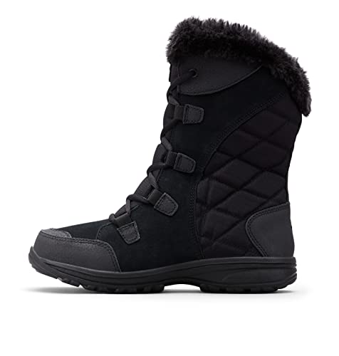 Columbia Women's Ice Maiden II Snow Boot, Black/Columbia Grey, 9.5 M US