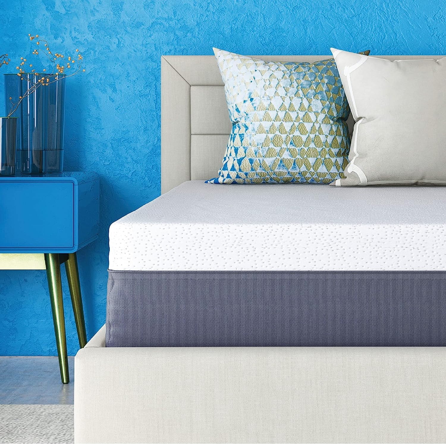 Classic Brands Cool Gel Ventilated Memory Foam 12-Inch Mattress, CertiPUR-US Certified, Mattress in a Box, California King, White