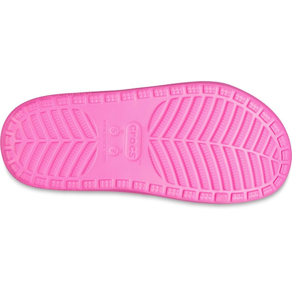 Crocs Unisex Classic Barbie Cozzzy Platform Sandals | Fuzzy Slippers Slide, Electric Pink, Numeric_4 US Men