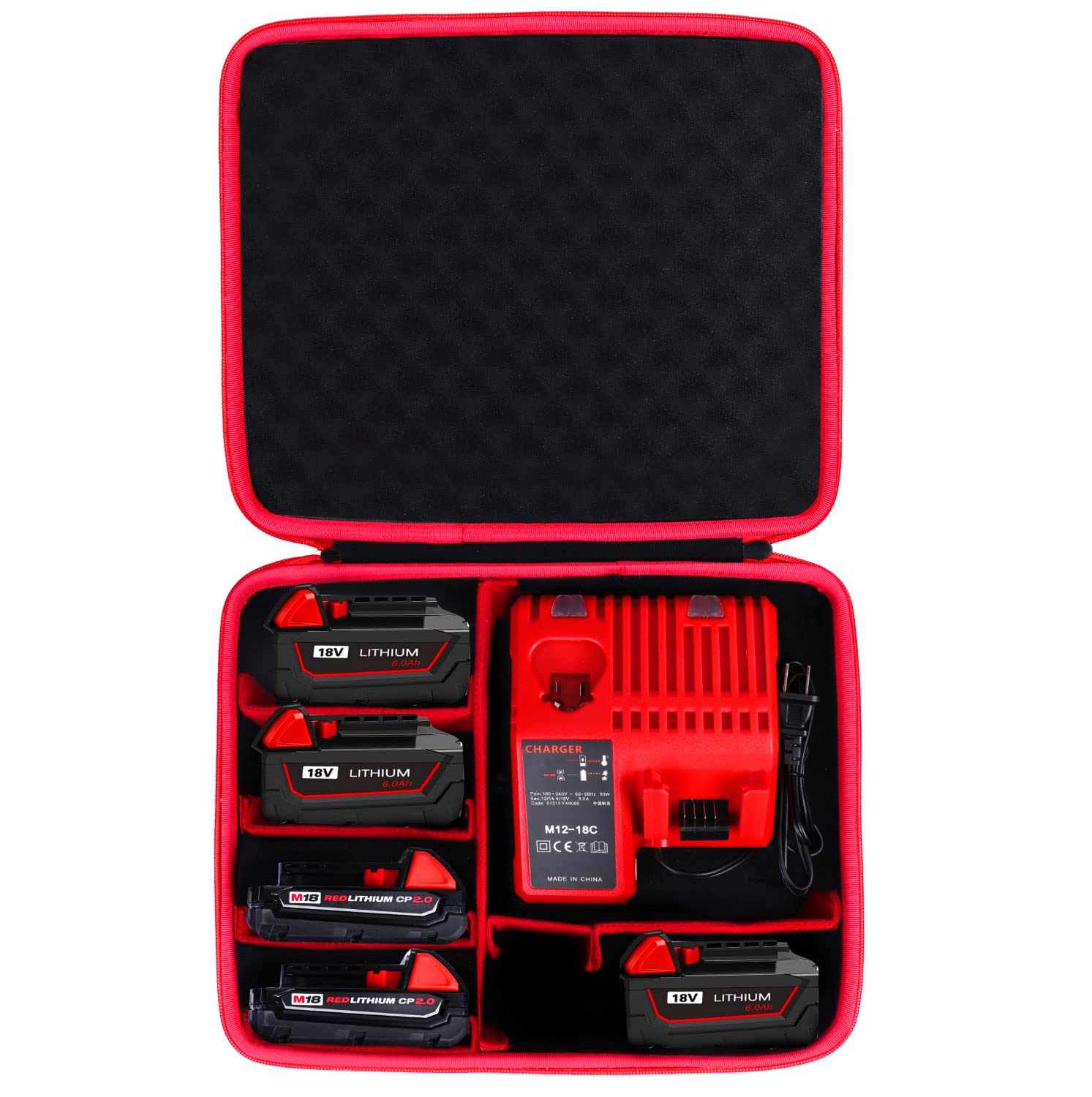 Hard Case for Milwaukee M18 18V Battery and Charger + M18 FUEL Hackzall Reciprocating Saw 2719-20