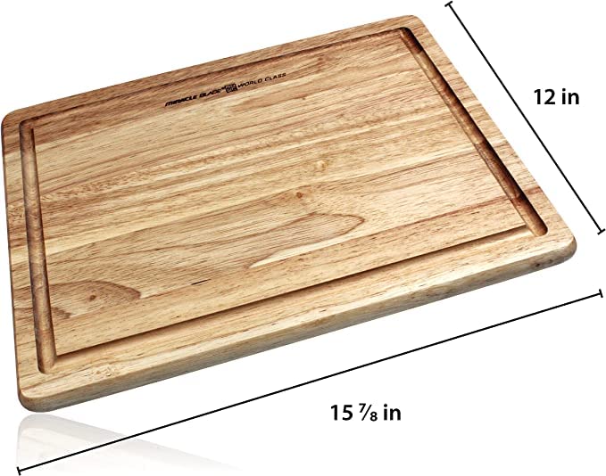 Miracle Blade World Class 4 Piece Professional Entertainment Charcuterie Knife Set with Acacia Wood Board