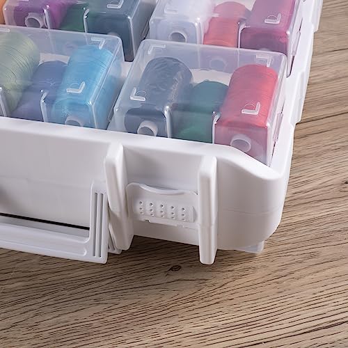 Joelver Maker Sewing Storage Oraganizer with 16 Detachable boxes, Double side Organizer case for LOL suprise dolls,Wheels Car, for Matchbox Cars, for Mini Toys,thread organizer,screw,notion storage