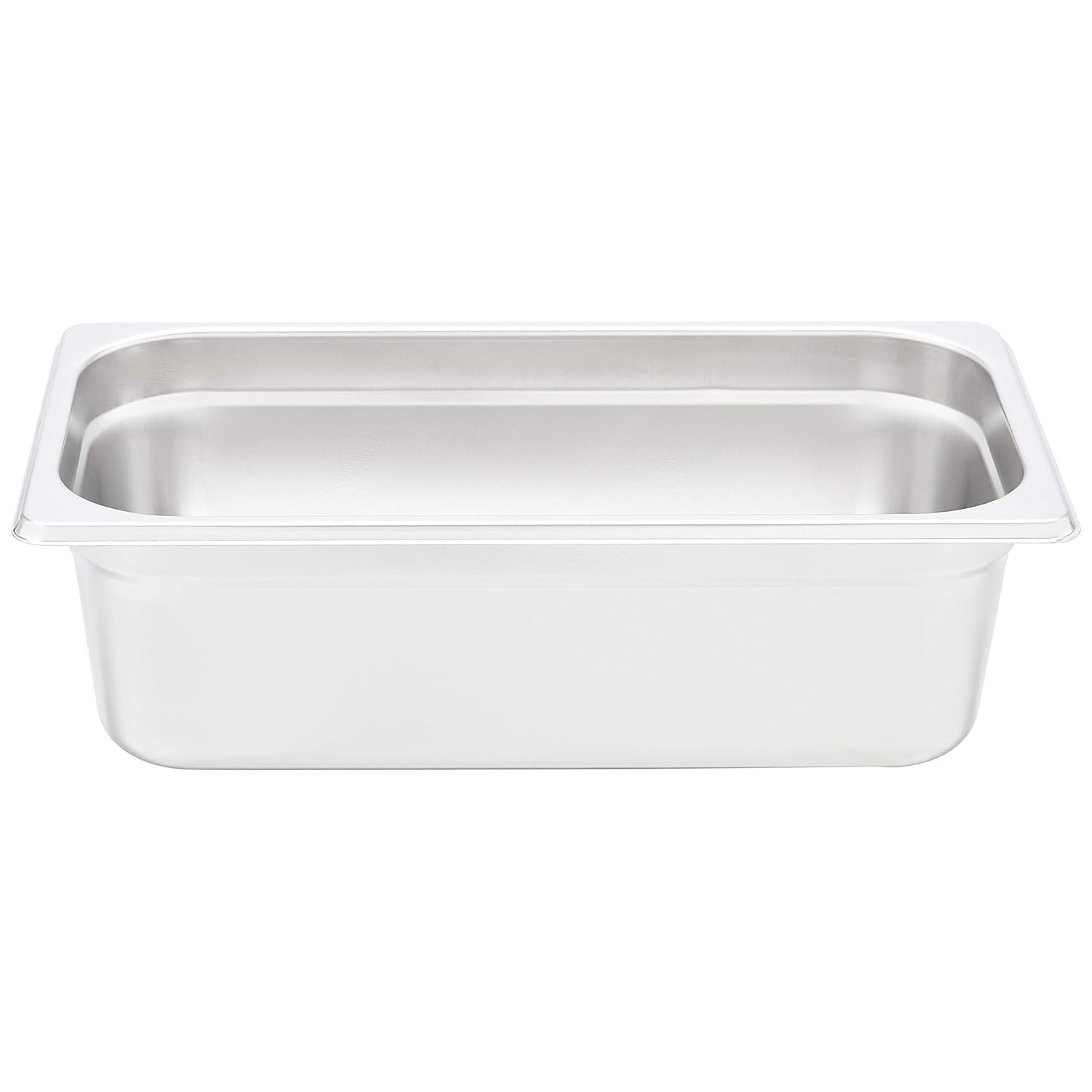 Soro Essentials- Third Size 4" Deep Stainless Steel Anti-Jamming Steam Table Pan 24 Gauge- Chafer Food Pan Stackable Anti-Jam Steam Pan for Hotel Restaurant Supplies Party Buffet Event Catering