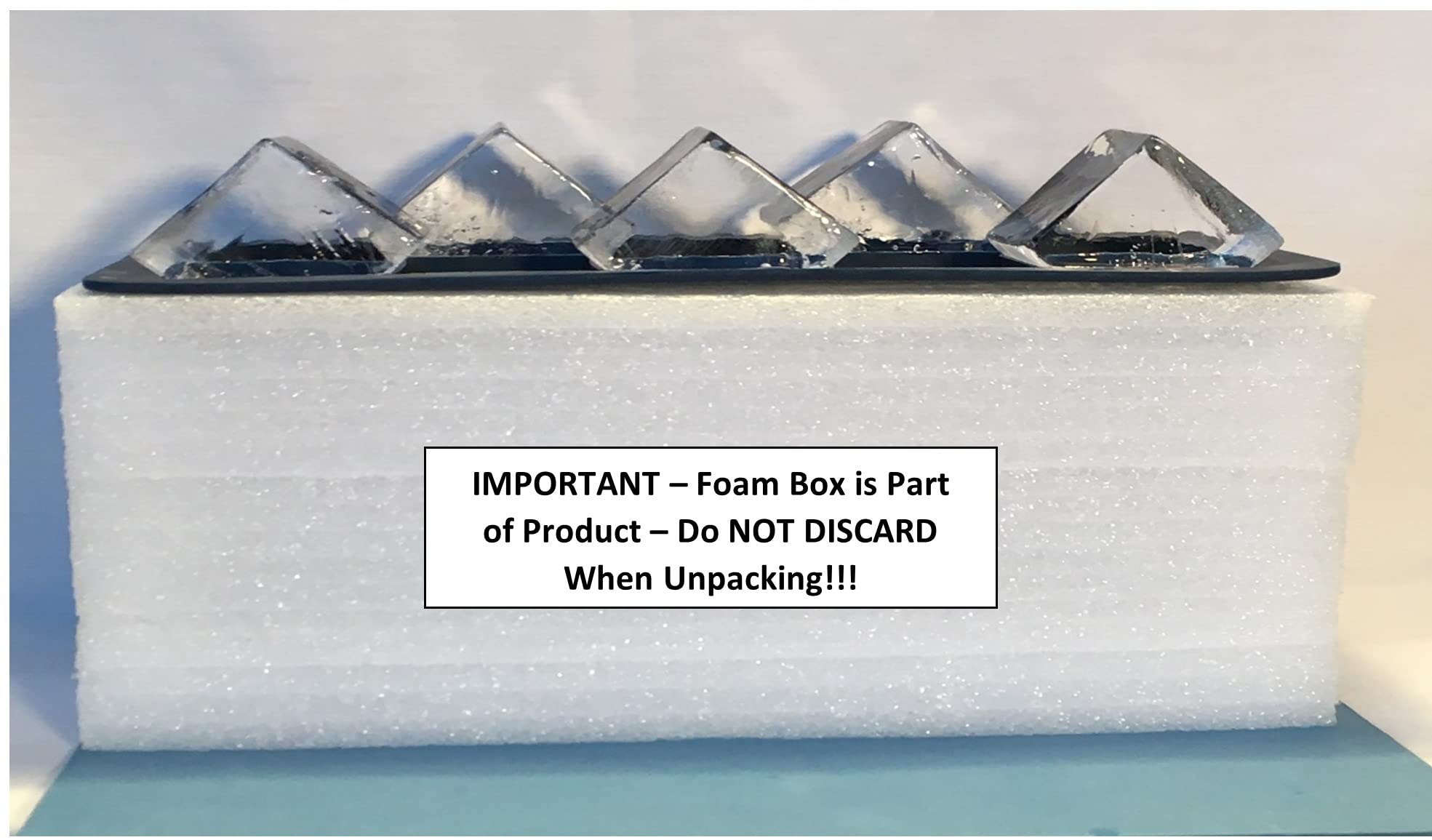 ClearlyFrozen 10 x 2 Inch Clear Ice Cube Maker Plus Interchangeable 21 x 1.3 Inch Clear Ice Cube Mold
