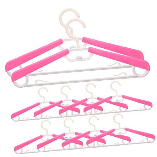 HOMSFOU 10pcs Adjustable Hanger Hangers Travel Clothes Hanger Wide Shoulder Coat Hanger Hangars Multi-Functional Pants Rack Suit Hanger Plastic Hanger Women's Hook up Broad Shoulders Abs