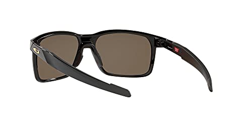 Oakley Men's OO9460 Portal X Rectangular Sunglasses, Polished Black/Prizm 24K Polarized, 59 mm