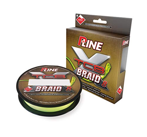 P-Line XTCB 8 Carrier Teflon Coated 300 Yard Braided Fishing Line, 15 lb, Yellow (750182711)