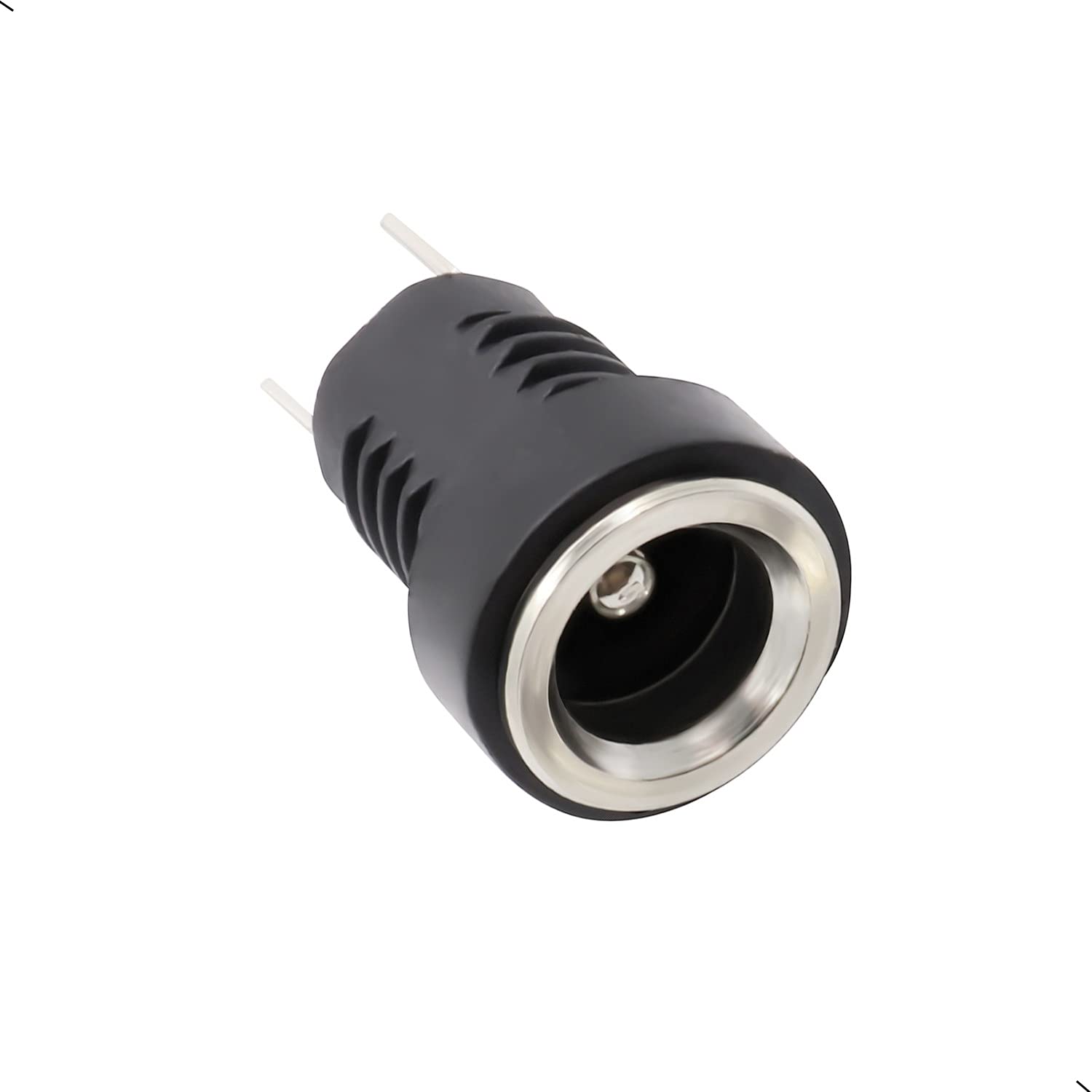 ThreeBulls 12 Pieces 5.5mmx2.1mm 2 Pins DC Power Jack Female Panel Mounting Connector Socket