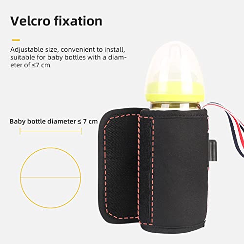 TOWOOZ Bottle Warmer, Baby Bottle Warmer USB Charging Easy to Operate Milk Warmer with LCD Digital Display Screen Lightweight Portable Bottle Warmer (Type 1)