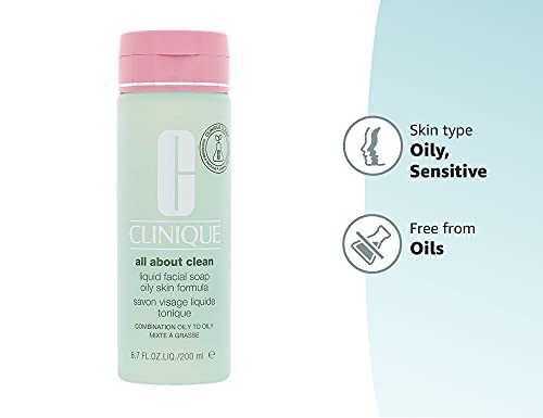 Clinique All about Clean Liquid Facial Soap Oily Skin, 6.7 Ounce