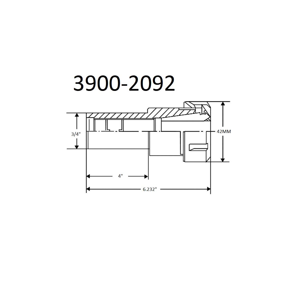 HHIP 3900-2092 Pro-Series ER-25 Straight Shank Collect Chuck, 3/4" x 4"