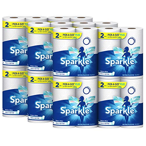 Sparkle Paper Towels, 24 = 47 Regular Rolls, Modern White, Pick-a-Size Plus
