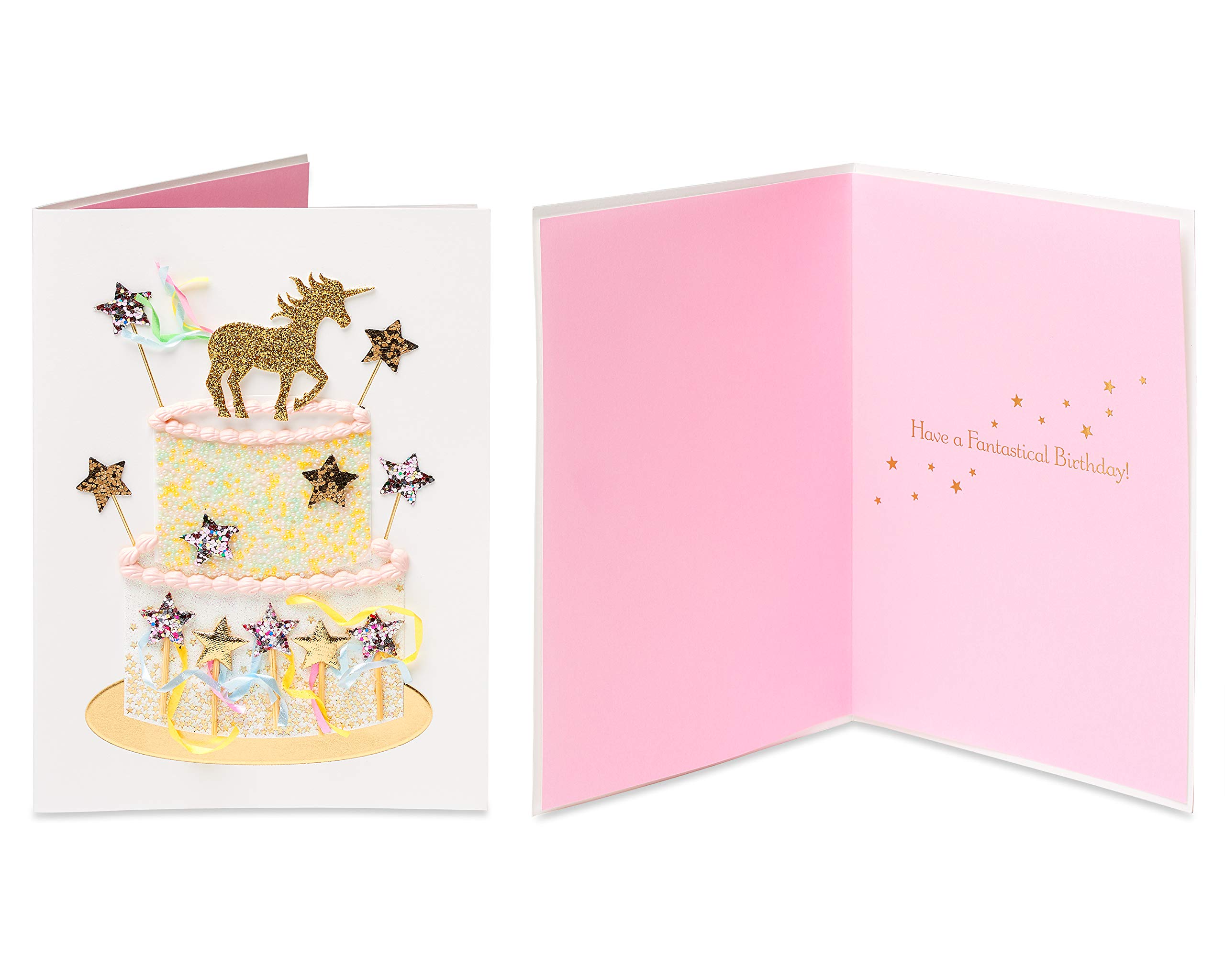 Papyrus Birthday Card Assortment, Rainbow Unicorns (4-Count)