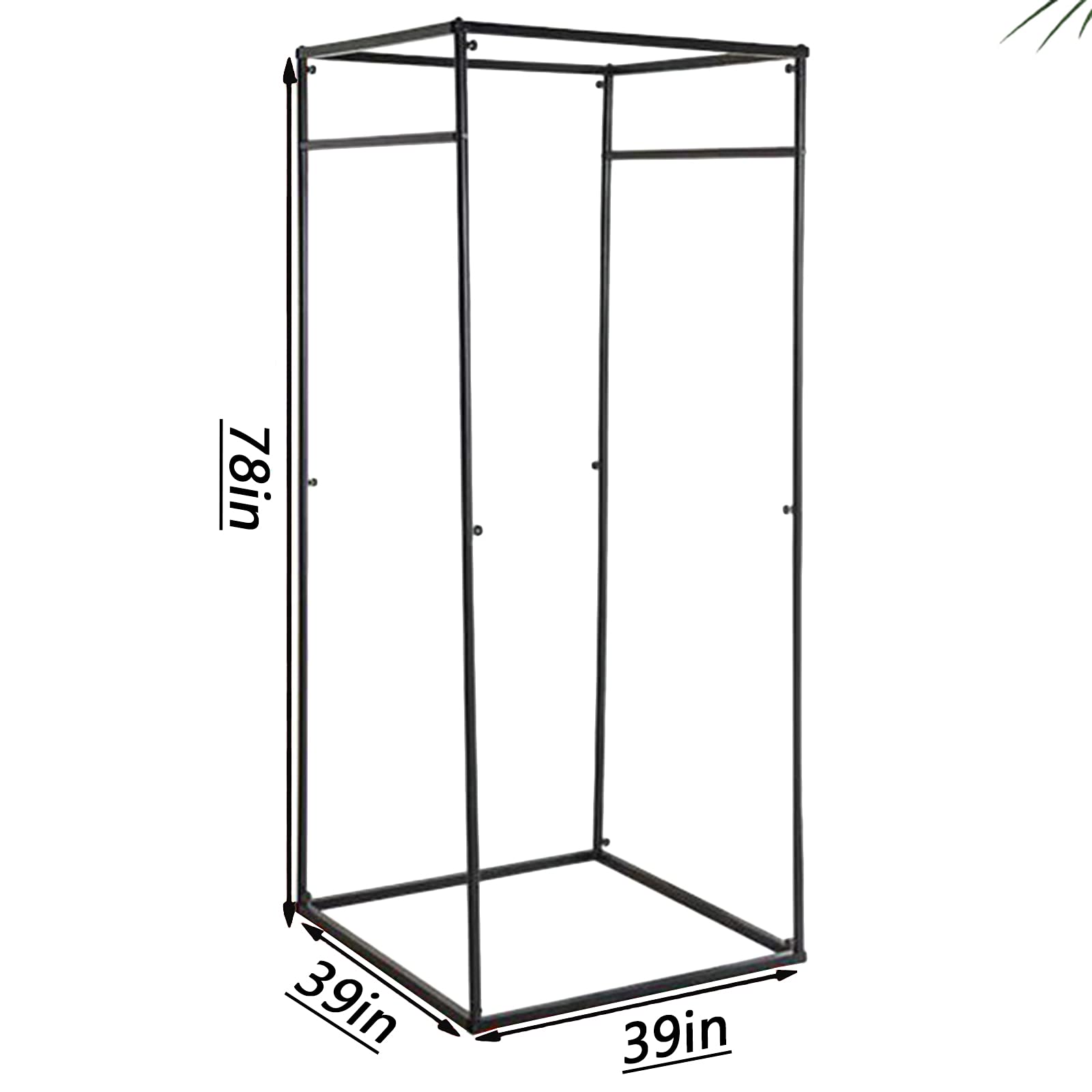 Clothing Store Fitting Room, Movable Square Changing Room, DIY Temporary Locker Room with Metal Landing Track, Privacy Screen Partition for Office Outdoor Activity and The Mall (Black, 39x39x78in)
