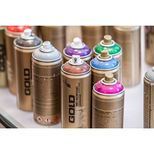 Montana Cans Montana GOLD 400 ml Color, Shock Black Spray Paint,MXG-S9000, 13.5 Ounce (Pack of 1)
