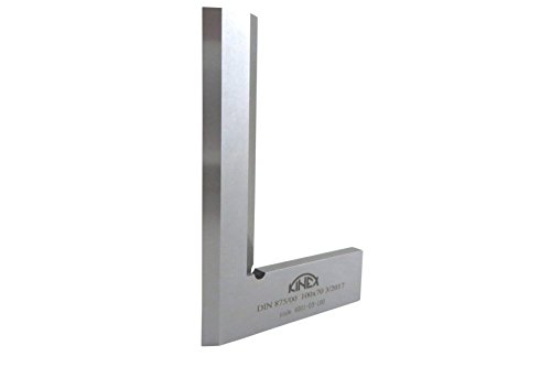 Kinex 4001-03-100 Machinist Knife Edge Solid Inspection Square 4 x 2-3/4 x .240 Inches Thick (100 mm x 70 mm) DIN 875/00 (Square w/in 3 microns or 0.0001 Inches)