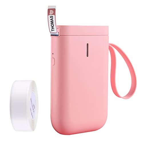Leepesx Label Maker Machine with Tape, Portable Handheld Thermal Label Printer, Wireless BT Label Maker Sticker Machine, for Home Office School Supermarket Store (Pink)