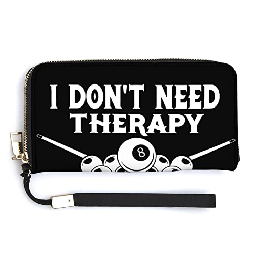 FunnyStar Billiards Women's Long RFID Hand Wallet Wristlet Clutch Purse PU Leather Handbag with Wrist Strap