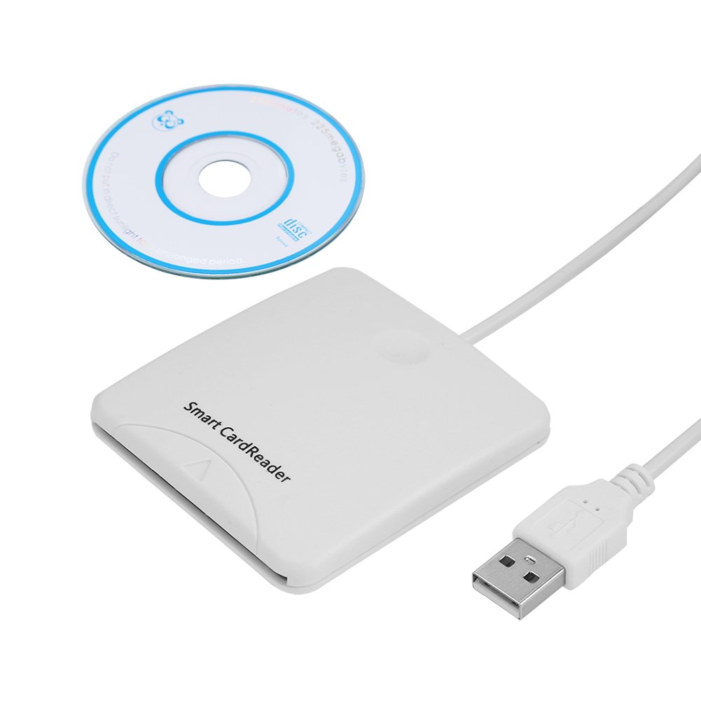 Oumij Credit Card Reader Portable USB Card Reader Full Speed Smart Chip Reader IC Mobile Bank Credit Card Readers