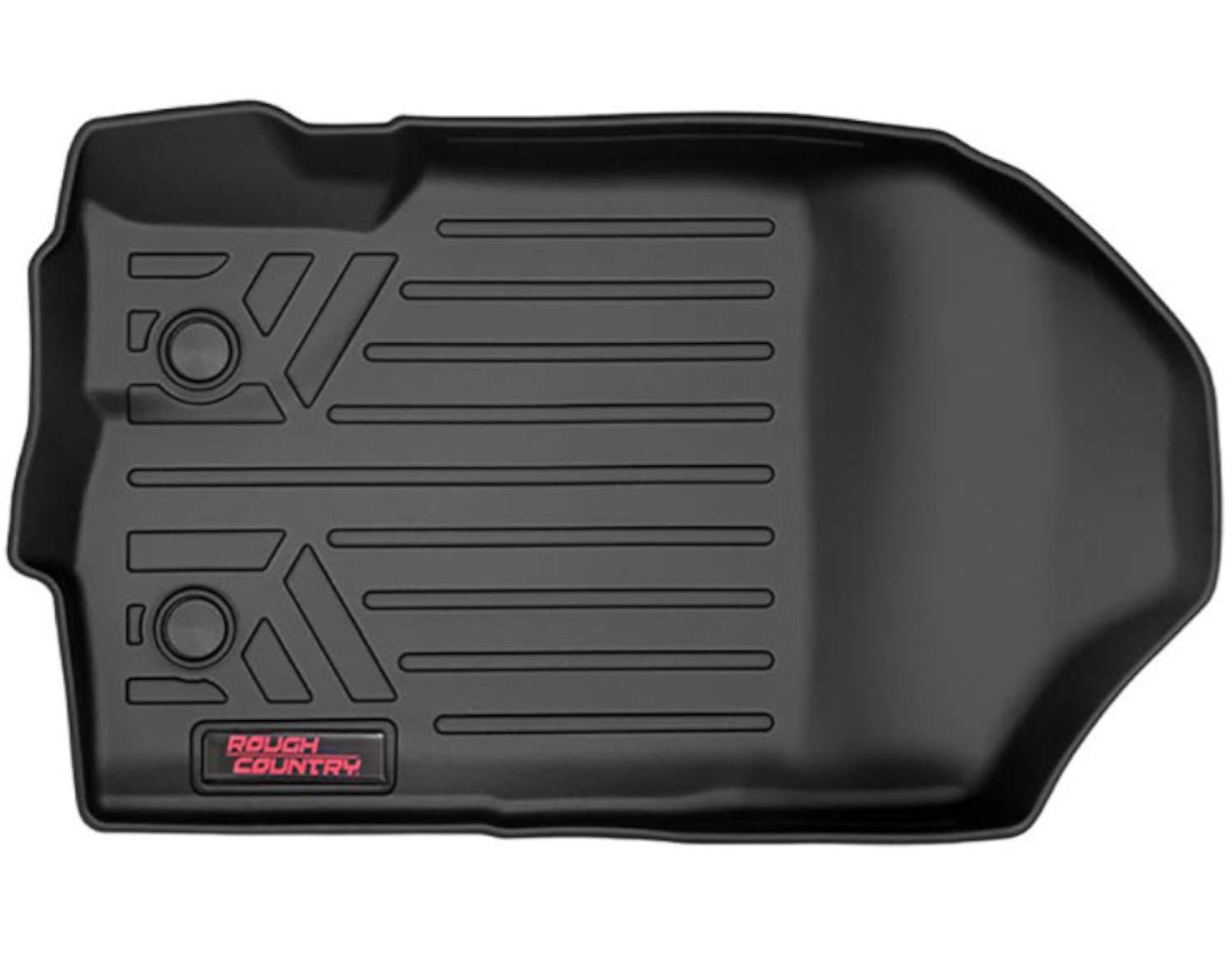 Rough Country All Weather Floor Mats Set for Chevy/GMC 1500 Extended Cab (1999-2006) - Custom Fit Rubber Floor Mats, Durable Rubber Truck Mats, Waterproof Truck Floor Mats