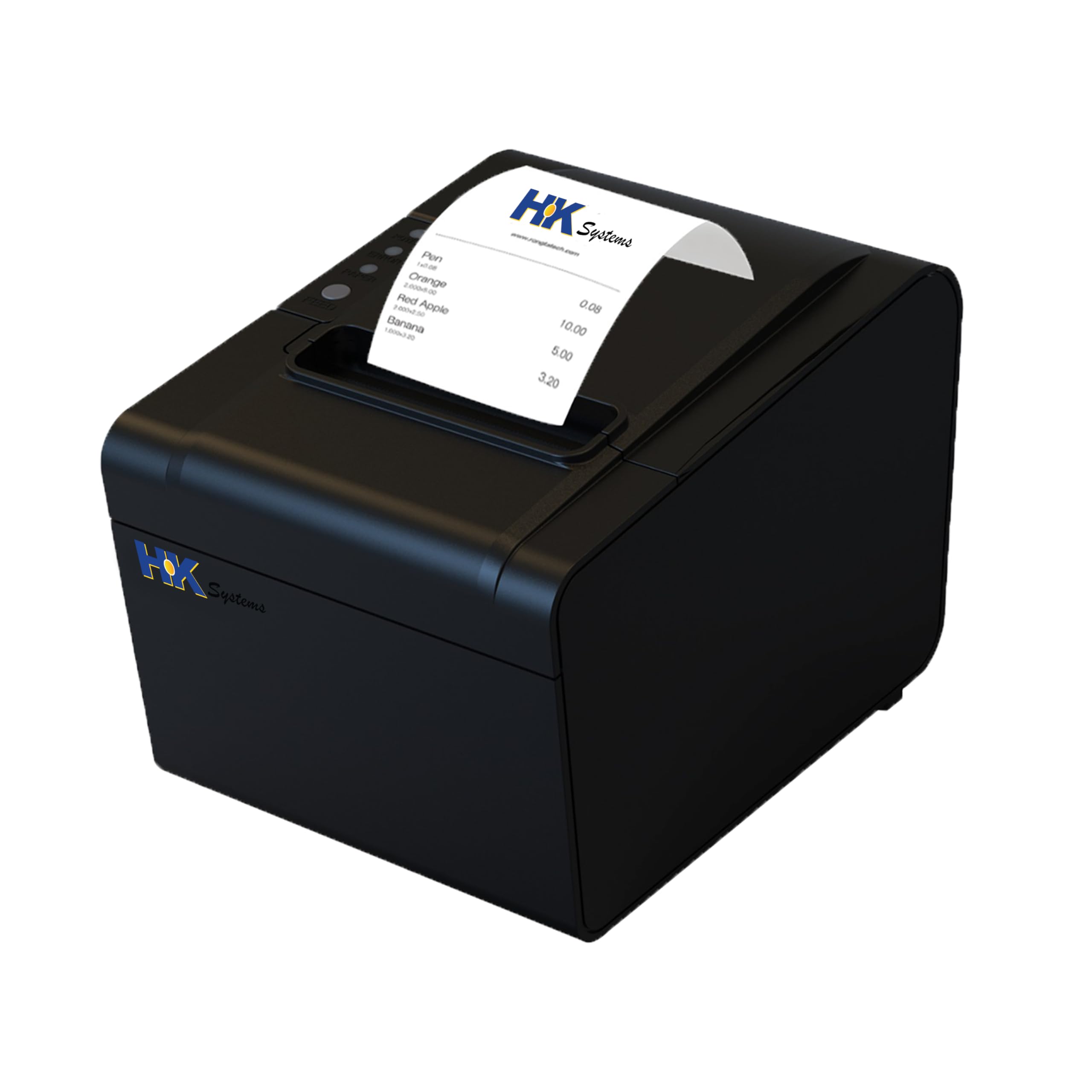 HK SYSTEMS RP326, Black, POS Printer, 80mm USB Thermal Receipt Printer, Auto Cutter Support Cash Drawer, USB/Serial/Ethernet Interface for Windows/Mac/Linux, Do Not Square