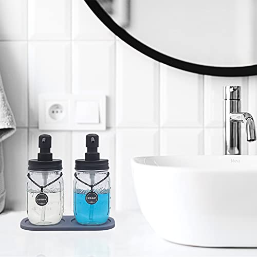 HvOvMvE 2 in 1 Creative Silicone Coaster for Kitchen and Bathroom to Place Soap Dispensers,Tumbler, Toothbrush Holder, Drinks, Cup Mat Protects The Countertop, Non-Slip (Grey)