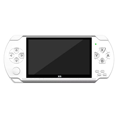 JRSHOME 4.3-inch 8 GB Retro Handheld Game Console Portable Video Game Built in 10000 Games and Support for USB 2.0 High Speed Transmission, Multi-Task Operation, File Navigation Function (White)