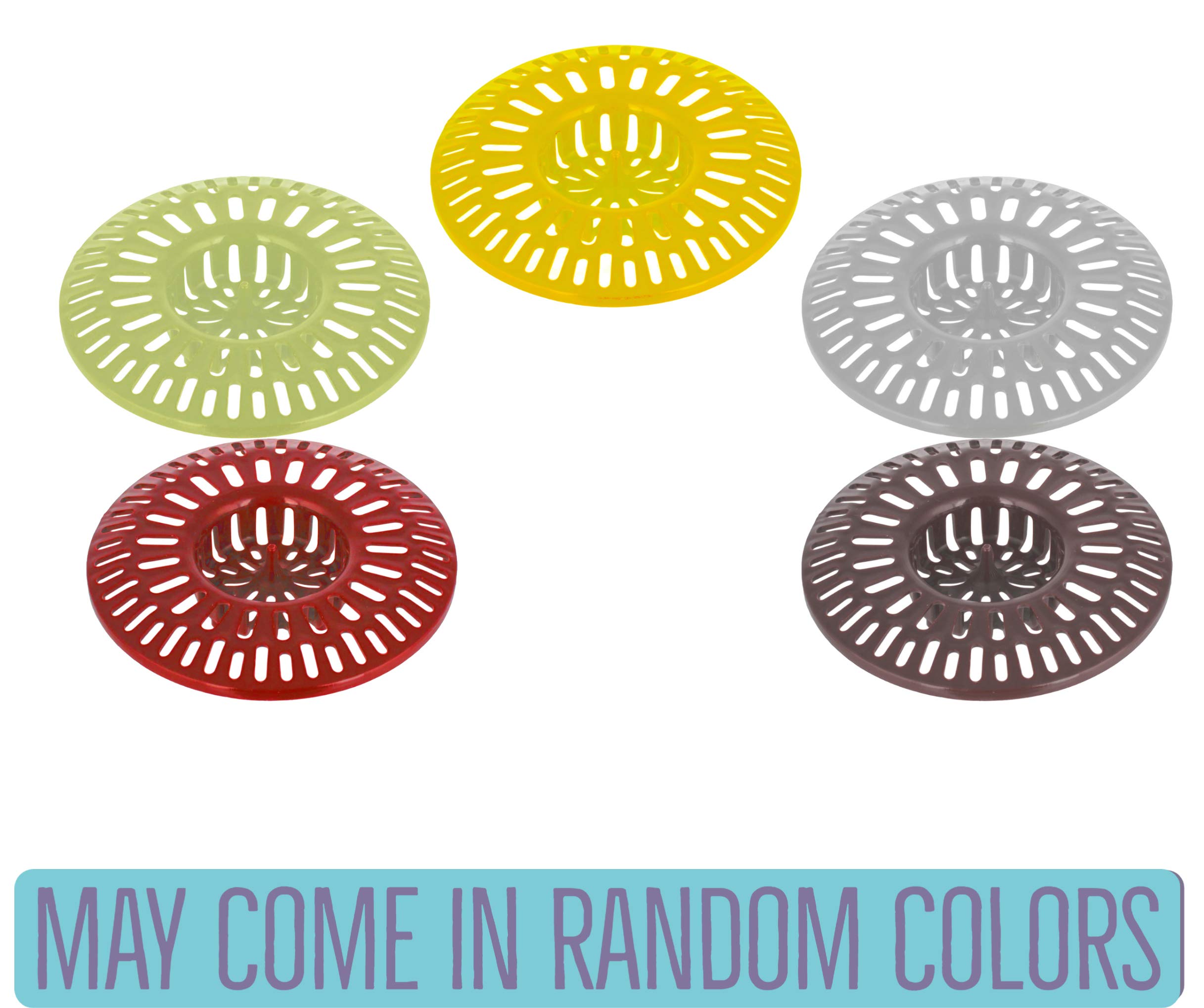 Plastic Drain Catcher for Kitchen Sink - Pack of 3 - Shower Basket Cover Hair Trap - Bathtub Strainer - Bath Tub Strainers