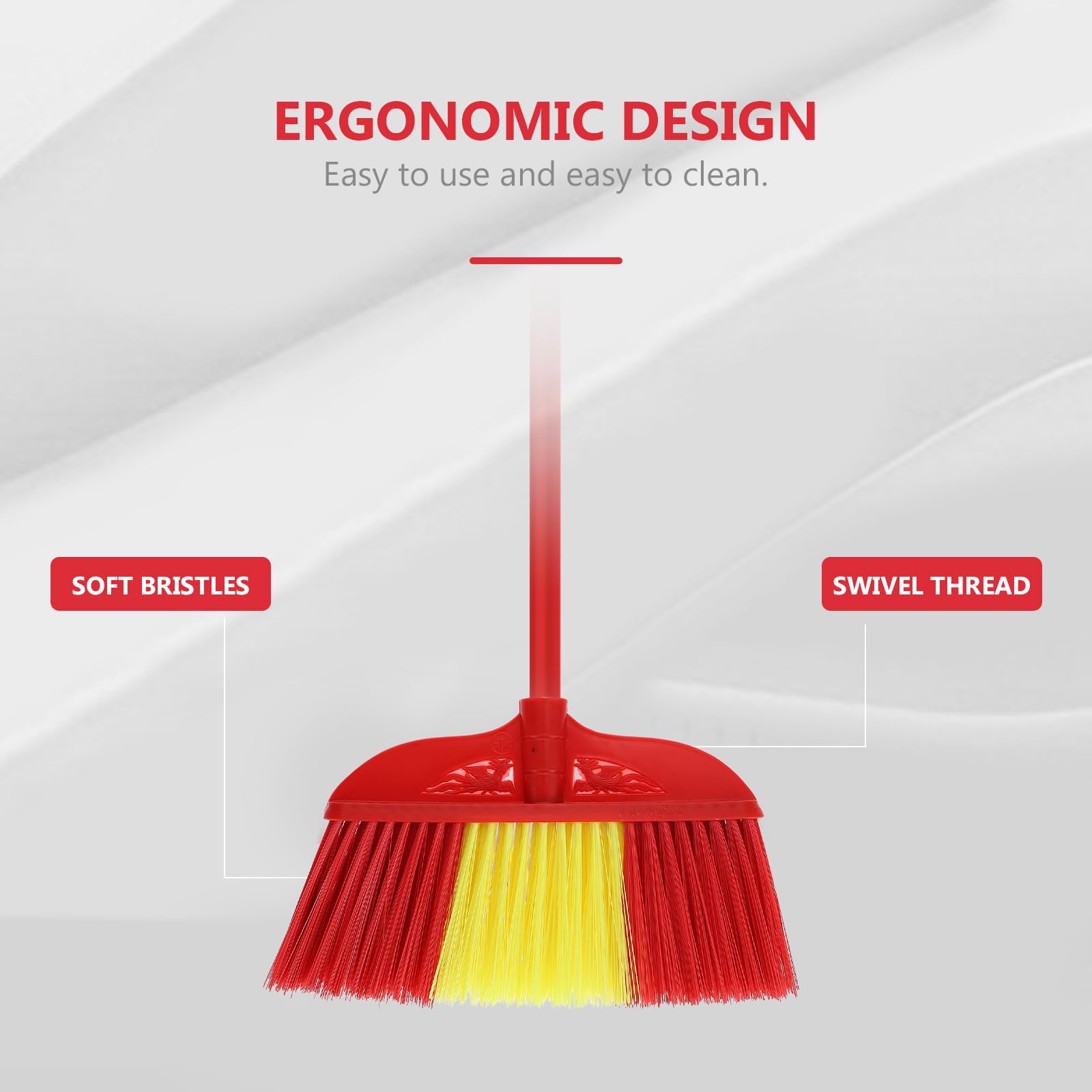 Mobestech 6pcs Broom Head Sweeping Brush Heads Pooter Sweeper Head Broom Replacement Head Brooms Broom Outdoor Broom Accessories Broom Parts Plastic Household Barre Red