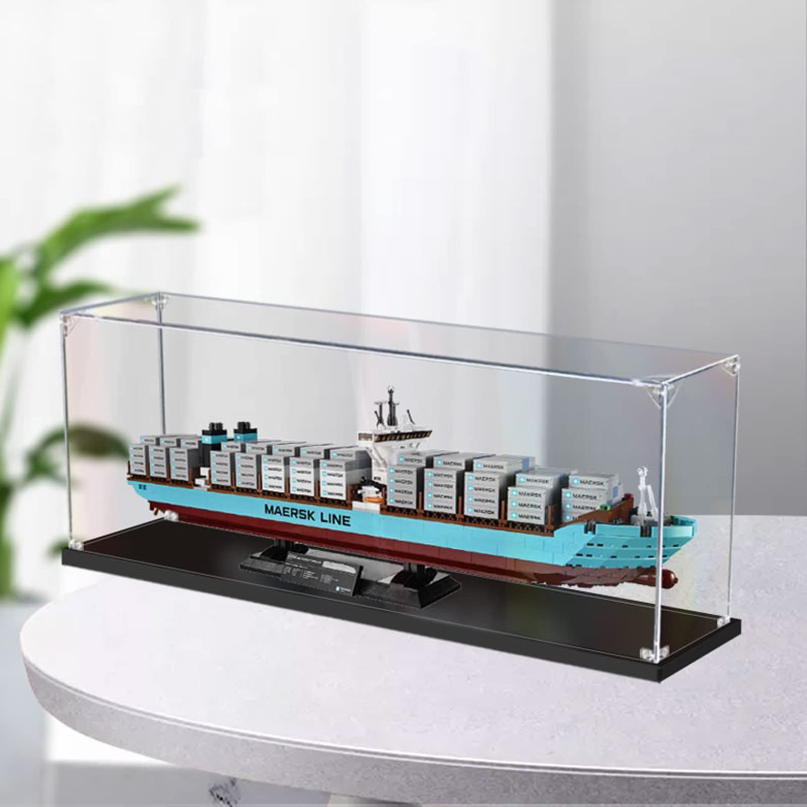 Display Box Compatible with lego 10241 Maersk Cargo Ship Display Case, Model Collectibles Dustproof Display Case (Does not include brick models) (2mm)