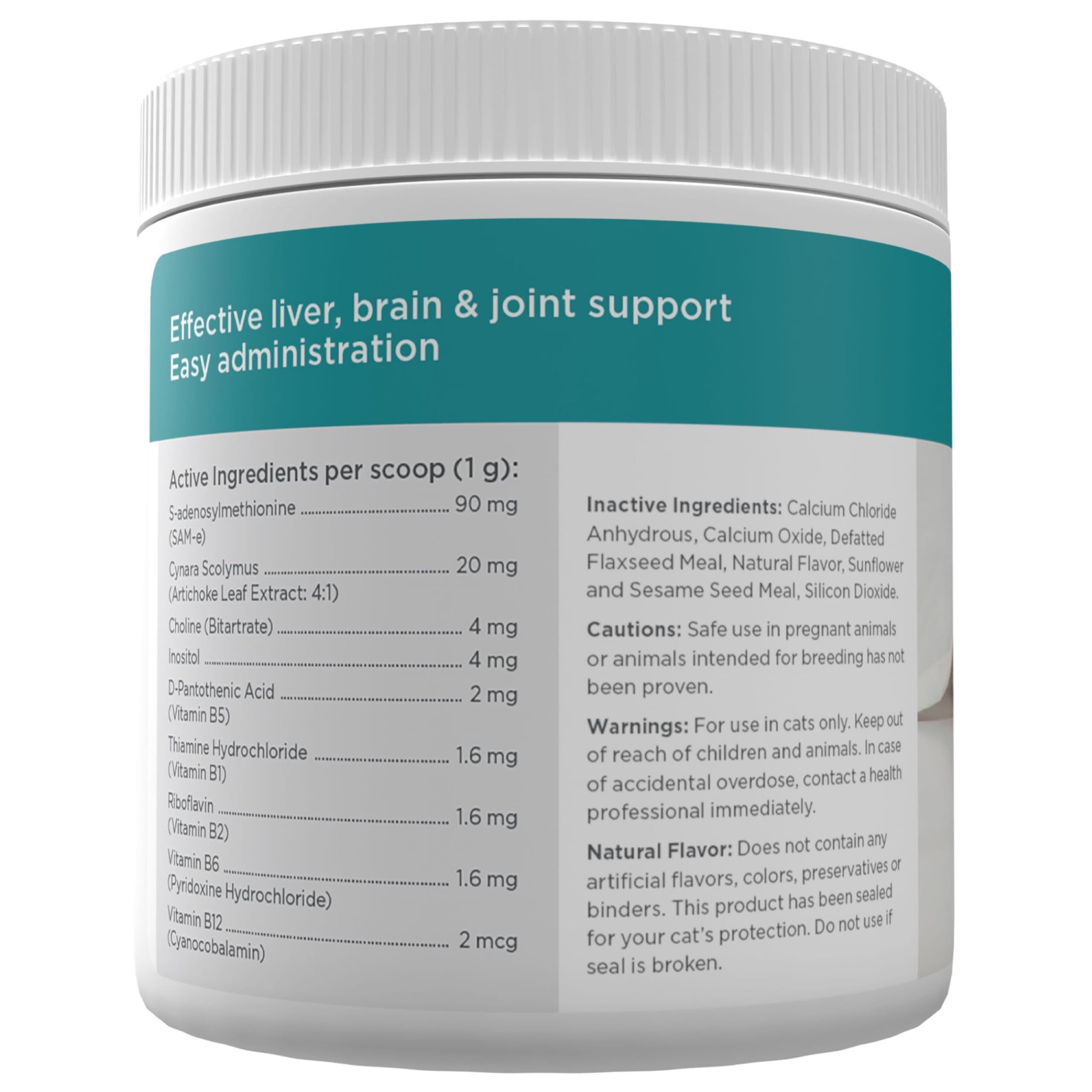 maxxipaws maxxiSAMe Advanced SAM-e Powder Supplement - Liver, Cognitive & Joint Support for Cats, 3.2oz