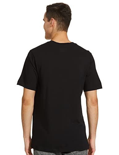 Jordan Men Short Sleeve Air Black/White/Red Wordmark T-Shirt - S
