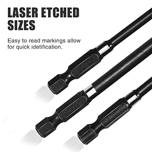 HAIKUSOUBI Torx Head Screwdriver Bit Set, 1/4 Inch Magnetic Hex Shank 3 Inch Long Drill Bits,12pcs Tamper Resistant Star Bits Set S2 Steel, T5 T6 T7 T8 T9 T10 T15 T20 T25 T27 T30 T40 (12 pieces)