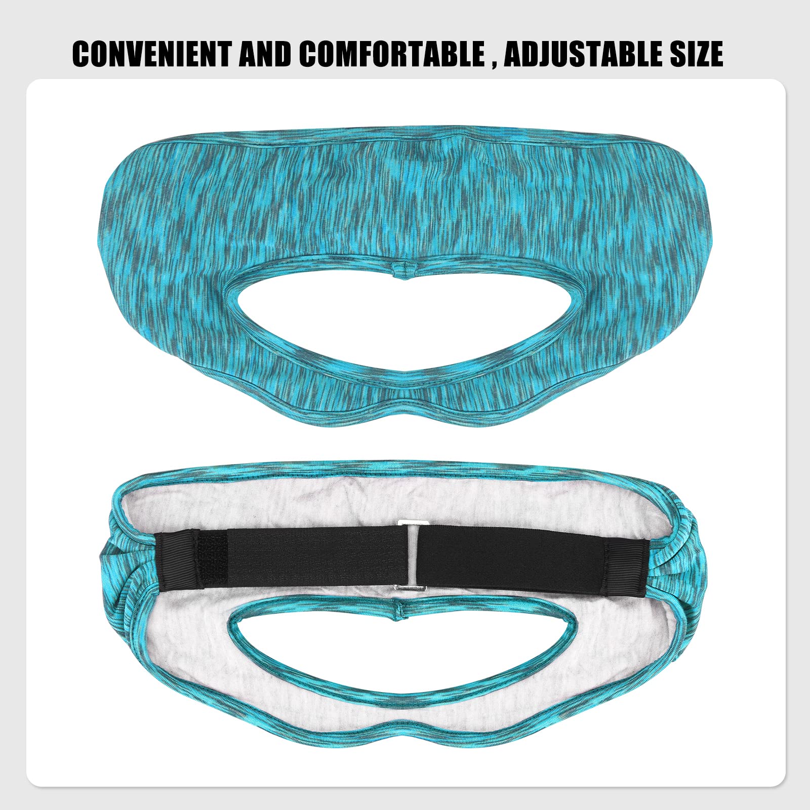 Esimen VR Masks Sweat Band for Oculus Quest 2 Sweat Guard Adjustable Absorbent Facemask and Silicone Face Cover for Meta Quest 2, Breathable, Stretchy, Washable VR Workout Accessories(3Pcs)