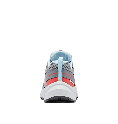 Columbia Women's Plateau Waterproof Hiking Shoe, Cirrus Grey/Red Hibiscus, 8