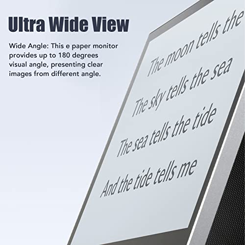 FOTABPYTI Ink Monitor, Wide Angle 13.3inch Ink Display 1600x1200 100-240V 4:3 Screen Ratio for Computer (US Plug)