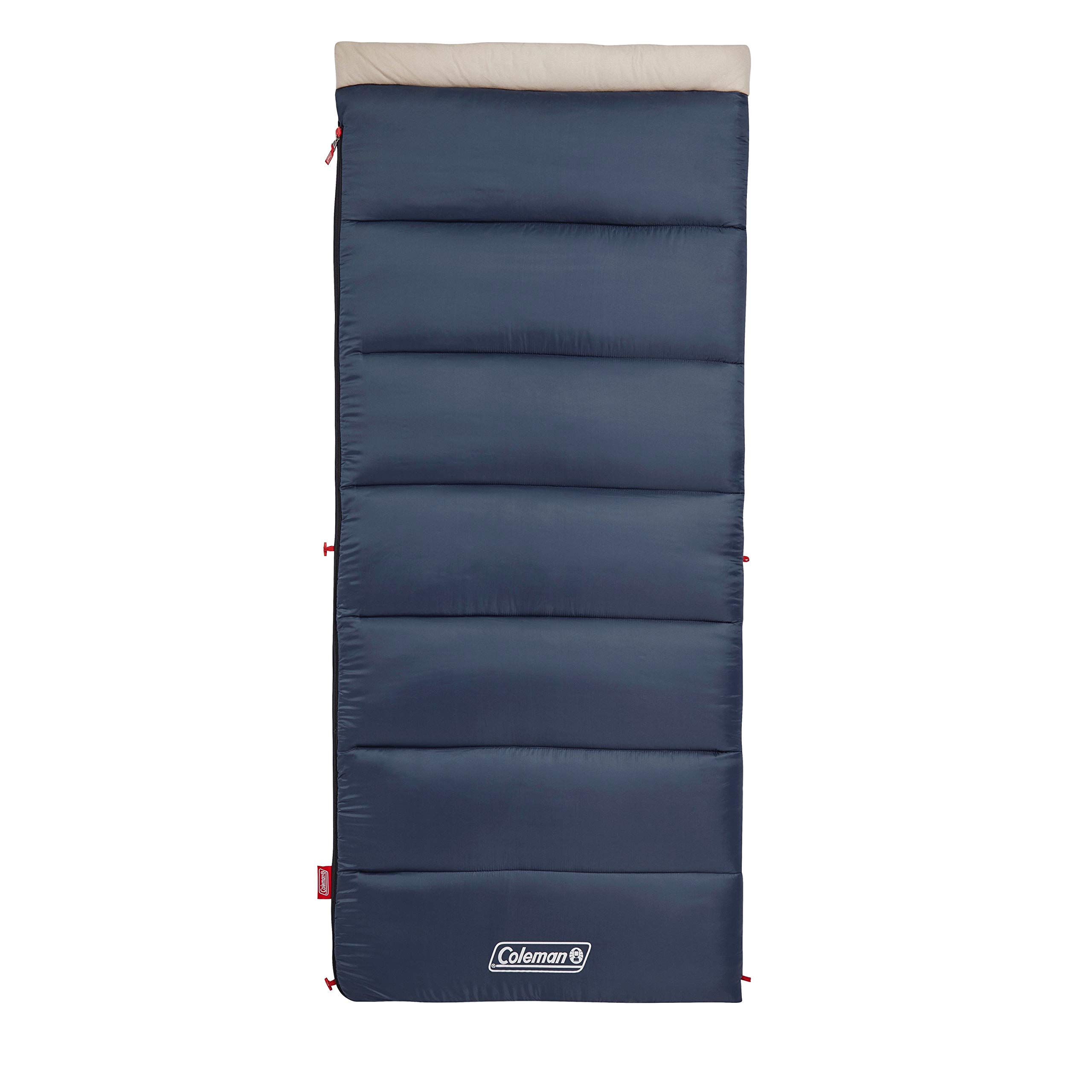 Coleman Autumn Glen Sleeping Bag, 30°F/40°F/50°F Lightweight Sleeping Bag for Adults, No-Snag Zipper with Stuff Sack Included, Machine Washable for Easy Cleaning