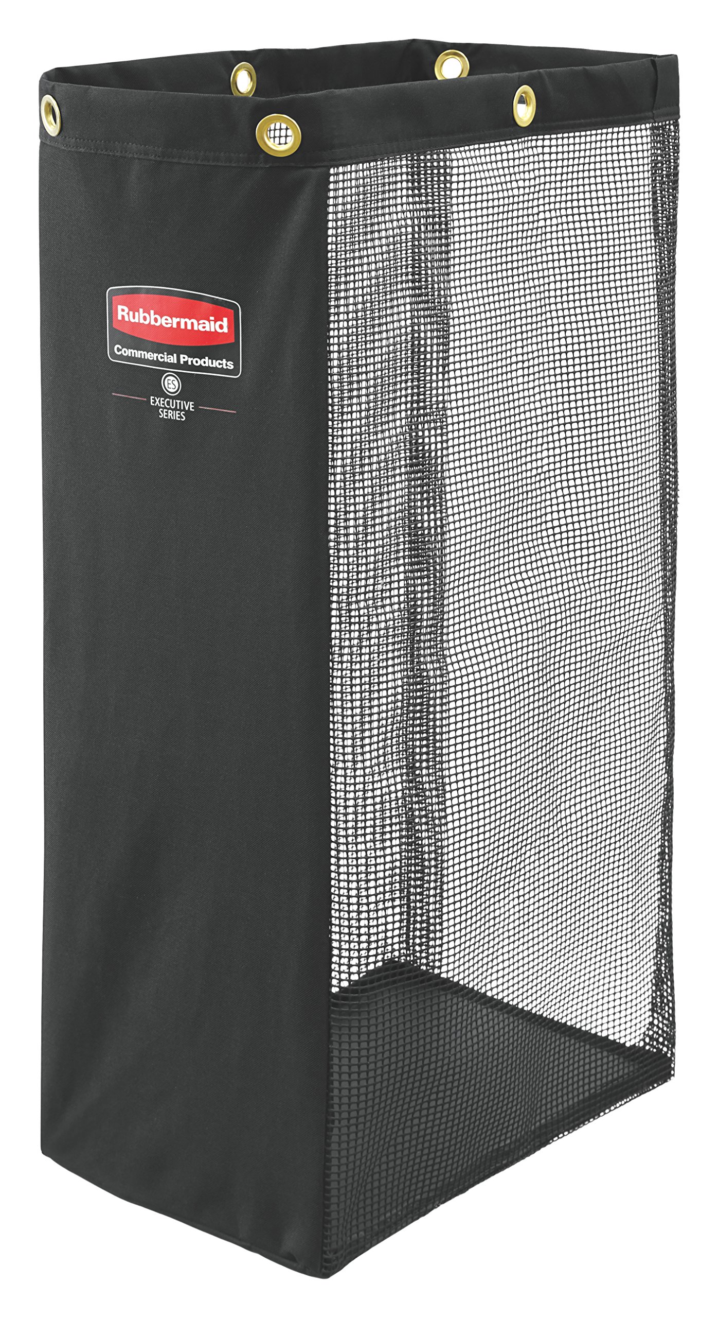 Rubbermaid Commercial Products Executive Series Side-Load Mesh Housekeeping Cart Bag, Black, Compatible with Rubbermaid Cleaning Carts for Laundry/Trash in School/Home/Office/Lobby/Mall