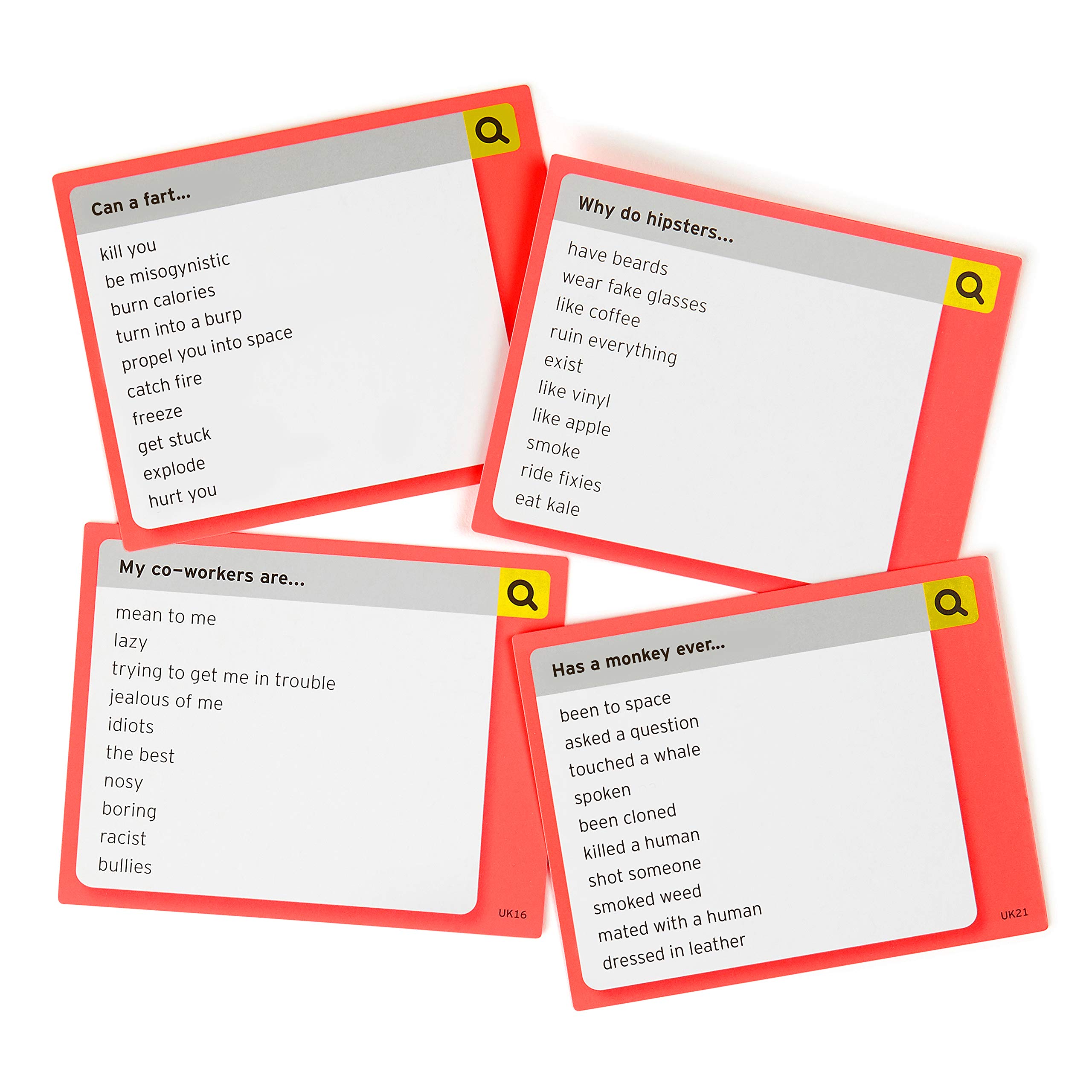 Weird Things Humans Search for, A Party Game About The Strange Side of The Internet, for Teens & Adults