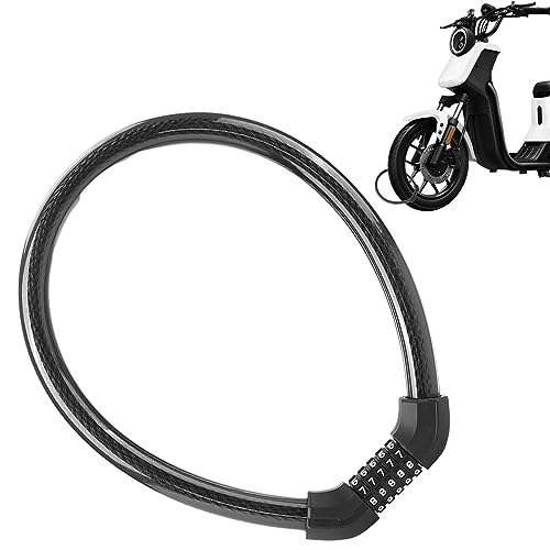 Combination Bicycle Lock | Anti-Theft Portable 5 Digit Lock | Cable Locks, for Electric Vehicle, Mountain, Scooter, and Motorcycles Buogint